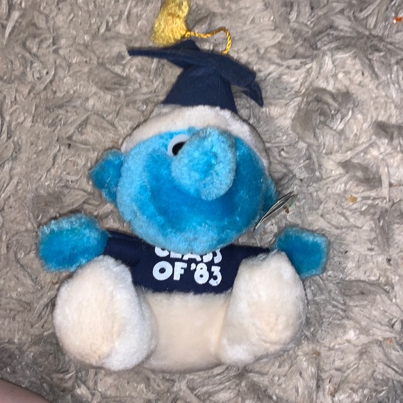 Peyo | Toys | Vintage 8s Smurfs Bean Bag Plush Class Of 983 Graduation ...